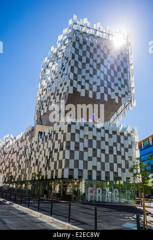FRAC, Marseille, Frankreich. Architekt: Kengo Kuma, 2013. Detail der ...