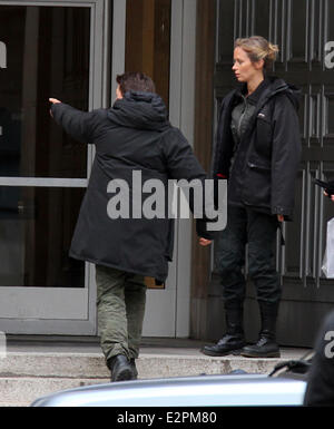 Tom Cruise und Emily Blunt Dreharbeiten Szenen aus dem neuen Film "Alle ...