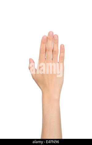 Nahaufnahme der offenen Hand mit den Fingern zu verbreiten, von einem ...