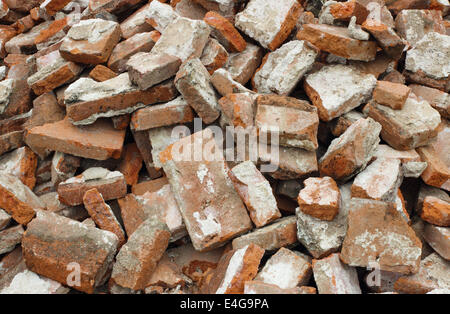 Rückstände eines abgerissenen Wand, Abriss Junk, Struktur aus Stahl ...