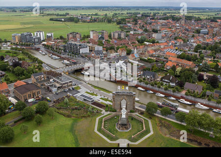 Diksmuide / Dixmude, gesehen von der IJzertoren / Yser Tower, Erster ...