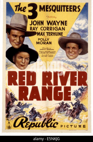 RED RIVER RANGE, John Wayne, Polly Moran, Lenore Bushman, lobby Karte Plakatkunst, 1938 ...