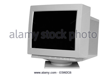 isolierte alte Computer-crt-monitor Stockfoto, Bild: 35790101 - Alamy
