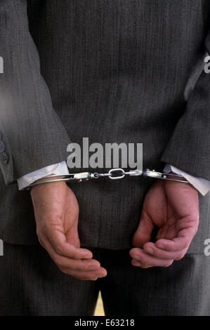 Stress, Angst und Kriminelle in Handschellen für Gefängnisse oder ...