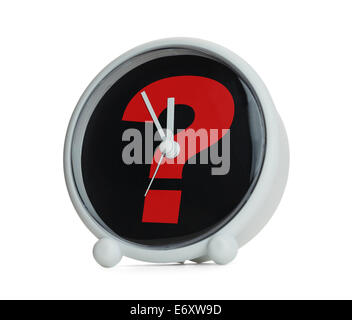 Uhr mit Fragezeichen Stockfotografie - Alamy