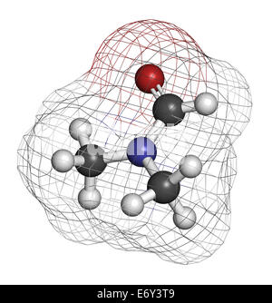 Dimethylformamid (DMF) Molekül, chemische Struktur. DMF ist eine häufig ...