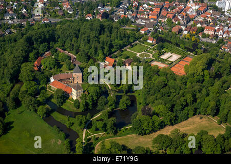 Luftaufnahme, Schloss Rheda Schloss sogar Burg, Rheda-Wiedenbrück ...
