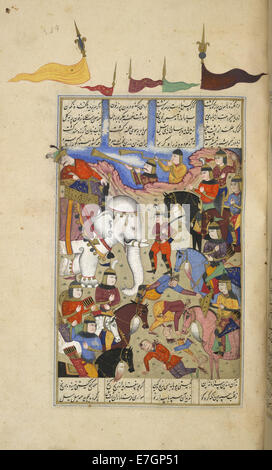 Eine Illustration aus dem „Shahnama“ (1630–1640), die die Geschichte ...