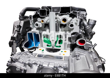 Moderne Auto Motor Querschnitt Stockfotografie - Alamy