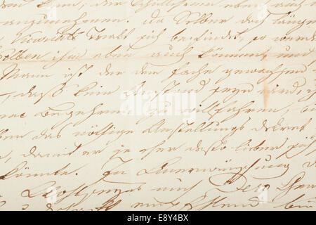 Handschriftliche alte Post-Post-Brief. Vintage-Papierhintergrund ...