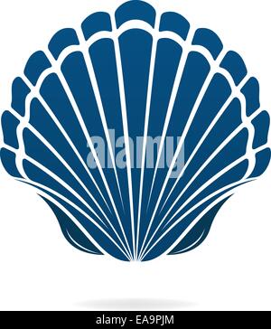 Jakobsmuschel Muschel Mollusken Symbol Zeichen isoliert Vektor ...