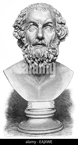 Homer, Dichter des Altertums, Autor der Ilias und der Odyssee ...