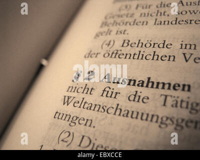 Gesetzestext im Gesetzbuch des nationalen deutschen öffentlichen Rechts ...