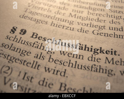 Gesetzestext im Gesetzbuch des nationalen deutschen öffentlichen Rechts ...