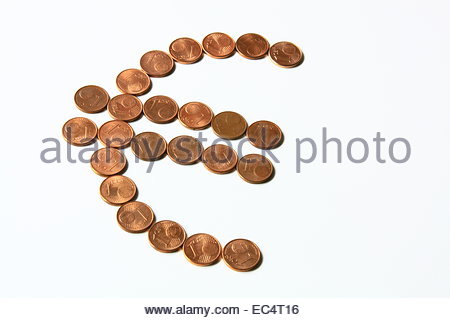 Münzen mit Euro-Zeichen Stockfoto, Bild: 130699532 - Alamy