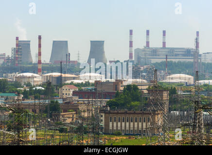 Extreme Industriegebiet in Moskau Bezirk Kapotnya. Hier sind Raffinerie ...