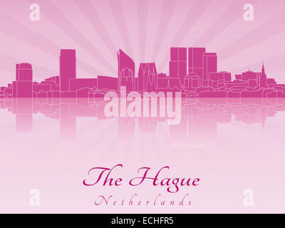 Den Haag silhouette Skyline. Niederlande - Den Haag vektor Stadt ...