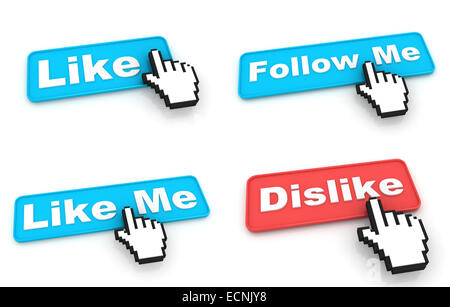 Daumen Icon Set. Wie, Abneigung und Symbol neutral. Daumen hoch in Grün ...