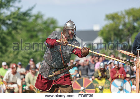 Reenactment, Wikinger, Wikinger-Krieger, Geschichte, Soldat, Schild ...