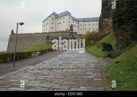 Festung Königstein, Sachsen, Sächsische Schweiz, Elbsandsteingebirge ...
