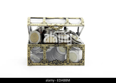 Offene Kiste voll mit Geld gold euro Stockfoto, Bild: 35525446 - Alamy