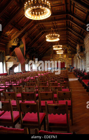 Der Knight_s-Halle der Wartburg. Wartburg ist eine Burg in der Nähe von ...