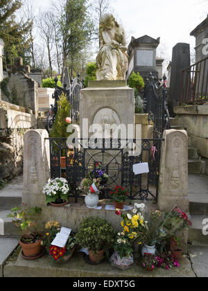 Paris, Frankreich das Grab von Frederic Chopin auf dem Friedhof Pere ...