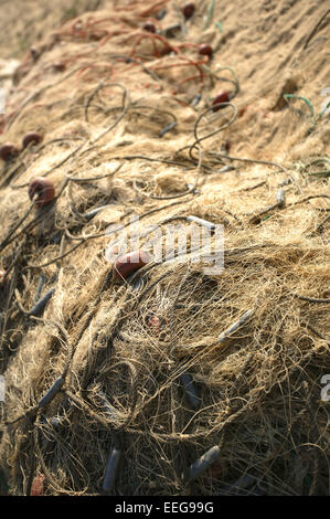 Fischernetz, Detail, Fischfang, Fischerei, Netze, Netz, Schwimmer ...