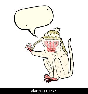 Cartoon böse Affe mit Sprechblase Stock-Vektorgrafik - Alamy