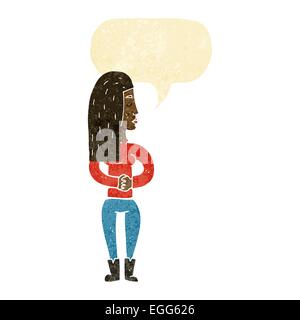 Cartoon-Frau ignorieren mit Sprechblase Stock-Vektorgrafik - Alamy