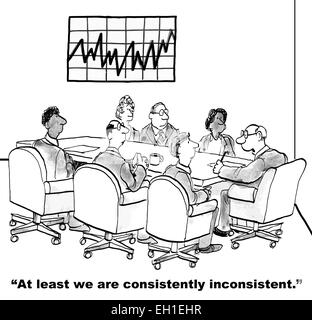 Cartoon des Diagramms mit steigendem Umsatz und Business Leader ...