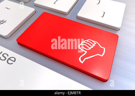 Daumen hoch, Daumen runter und Daumen Mitte Symbole auf weißem ...