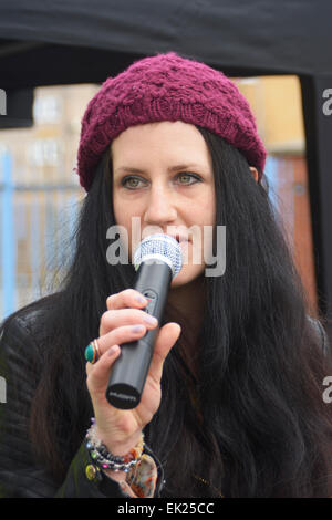 Victoria Prosser, die David Cameron bei der ITV-Staats-und ...