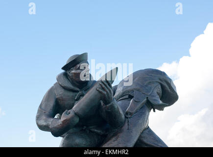 US Marine-Denkmal mit Blick aufs Meer am Utah Beach in der Normandie ...