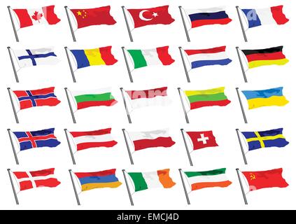 Alle Flaggen der Welt Stock-Vektorgrafik - Alamy