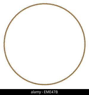 Seil Kreis - runde Seil mit Knoten, Vintage Style Vektor Abbildung ...