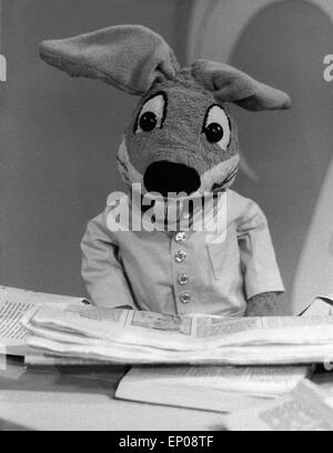 Der Hase Cäsar in der ARD Kinderserie Spaß Muß Sein in Seiner Rolle als ...
