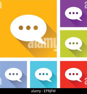 Sprechblase flachbild Vektor icon. Diskussion Dialog logo Illustration ...