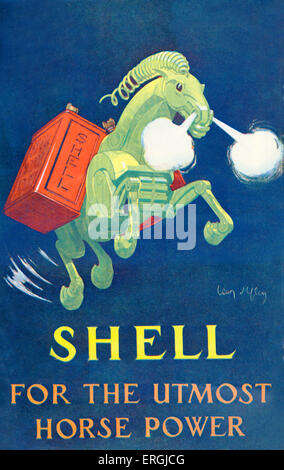 Werbung – Shell-Benzin – Öl Stockfotografie - Alamy