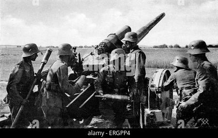 2. Weltkrieg: Deutsche Feuer Befehl ("Feur Command"). Postkartenserie ...