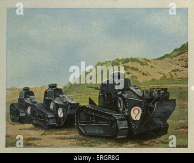 Weltkrieg eine französische Panzer in Formation, wie sie Reise in ein ...