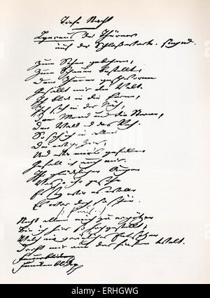 Johann Wolfgang von Goethes handschriftliches Manuskript des Prometheus ...