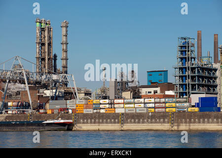 Europa, Deutschland, Nordrhein-Westfalen, Leverkusen, Containerterminal ...