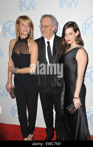 Kate Capshaw, left, and Steven Spielberg arrive at the 81st Golden ...