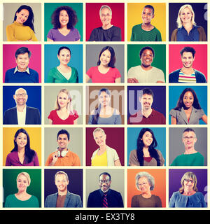 Menschen Vielfalt Gesichter menschliches Gesicht Portrait Community ...