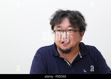 Regisseur Shinji Higuchi spricht in einem Interview in Tokio, 31. Juli ...