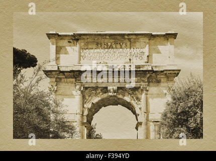 Titusbogen, Forum Romanum, Rom, Italien Stockfotografie - Alamy