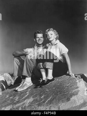 Marilyn Monroe, Keith Andes und Regisseur Fritz lang während der ...