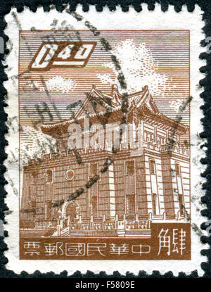 CHINA - CIRCA 1959: Eine Briefmarke gedruckt in China zeigt Kulturpalast der Nationalitäten, ca ...