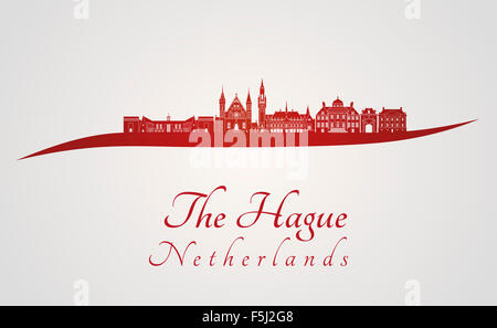 Den Haag silhouette Skyline. Niederlande - Den Haag vektor Stadt ...